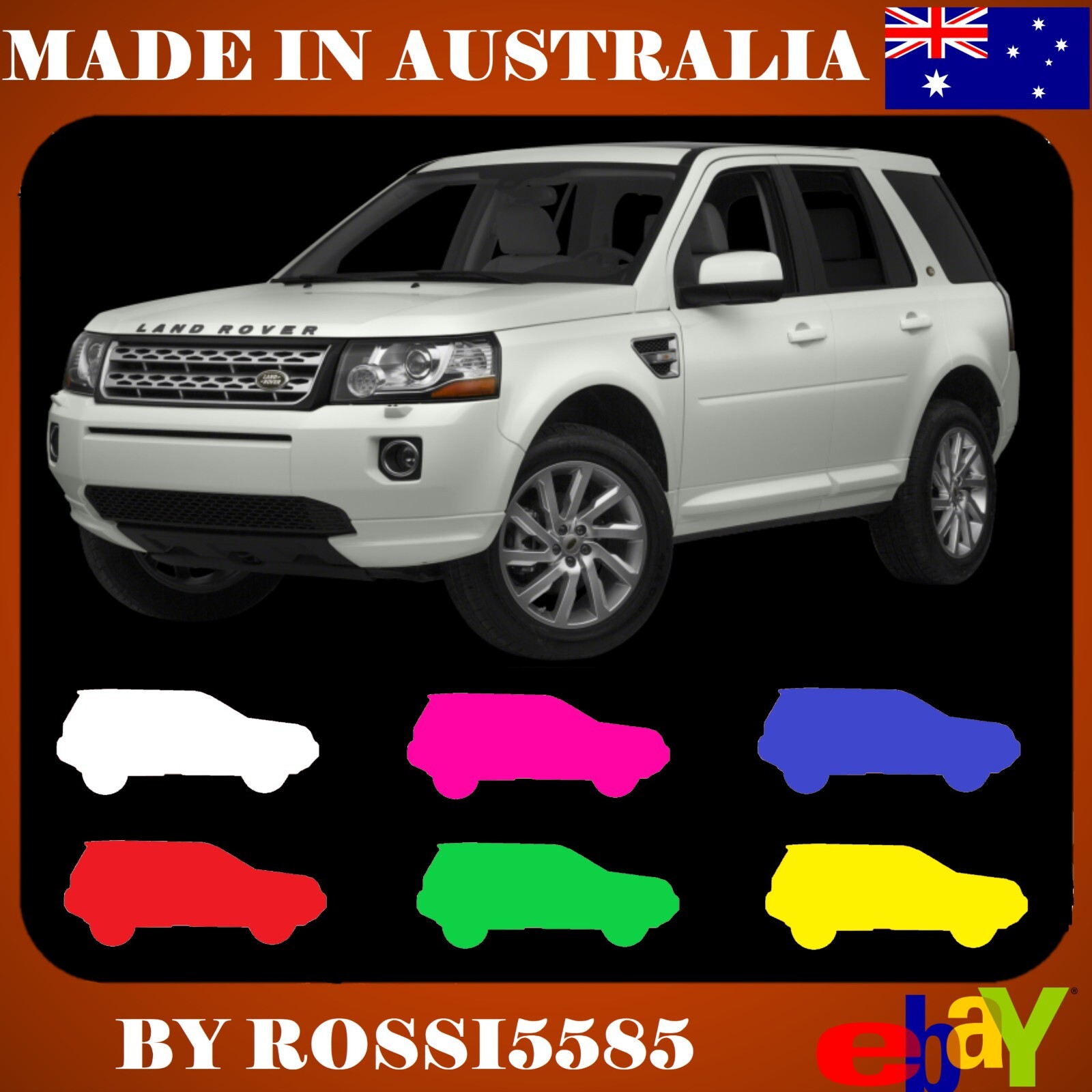 BLACK - 6 x Wheel Decals To Fit Land Rover Freelander 2 LR2 (Vinyl ...