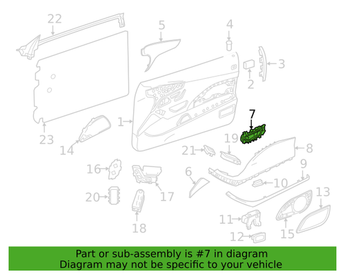 Mercedes Benz AMG GT43 AMG GT43 Rear Left Exterior Door Handle ...