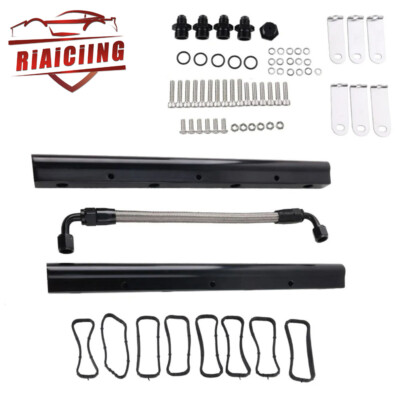 Billet Fuel Rail Kit for LS LS1 LS2 LS3 LS6 Intake Manifold Crossover ...