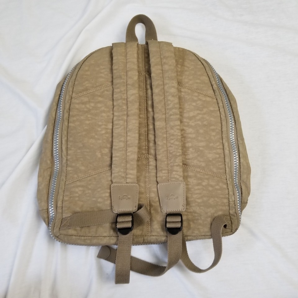 Kipling Hal Expandable Backpack Large Beige Tan Hiking Outdoor School ...