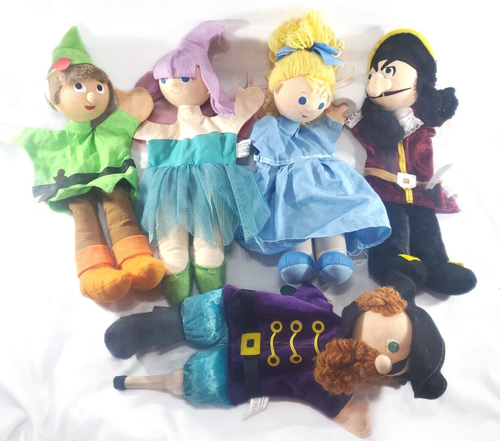 Moravska Ustredna BRNO Hand Puppets Peter Pan Tinker Bell Wendy Hook ...
