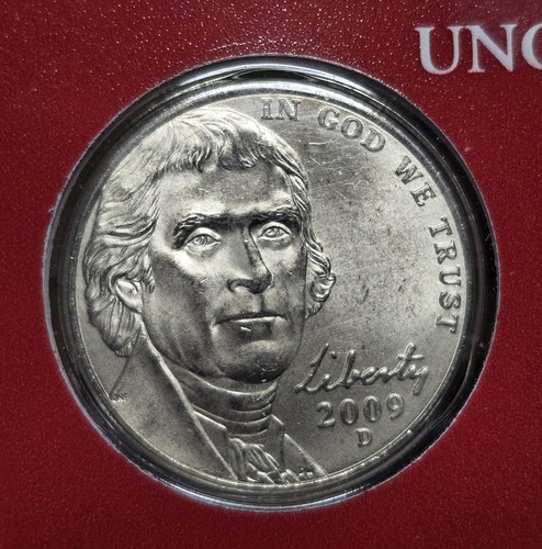 2009 D Jefferson Nickel Satin BU UNC Original Mint Packaging Very Low ...