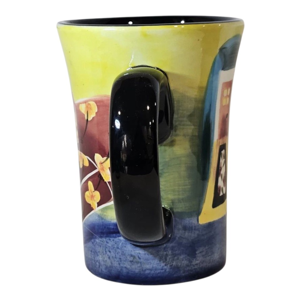 Mary Naylor Designs Coffee Mug 2003 Abstract Whimsical Tall Cappuccino ...