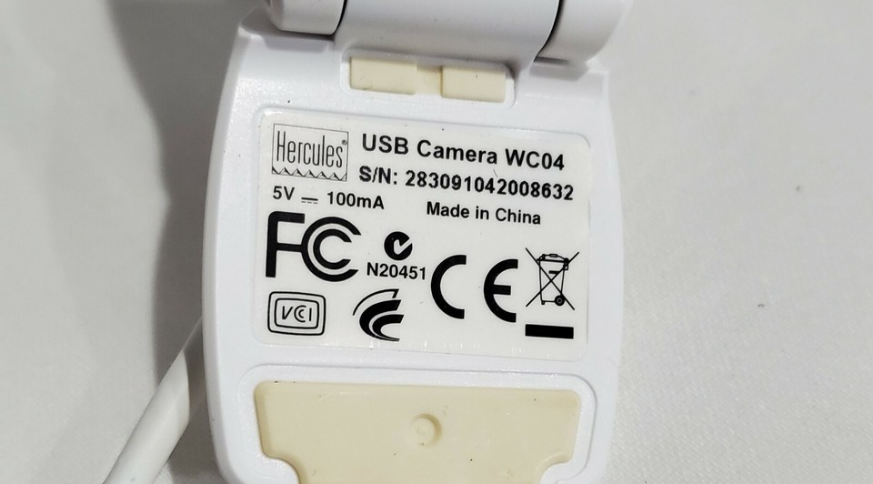 Ubisoft Hercules Camera USB WC04 Webcam White Gaming | eBay
