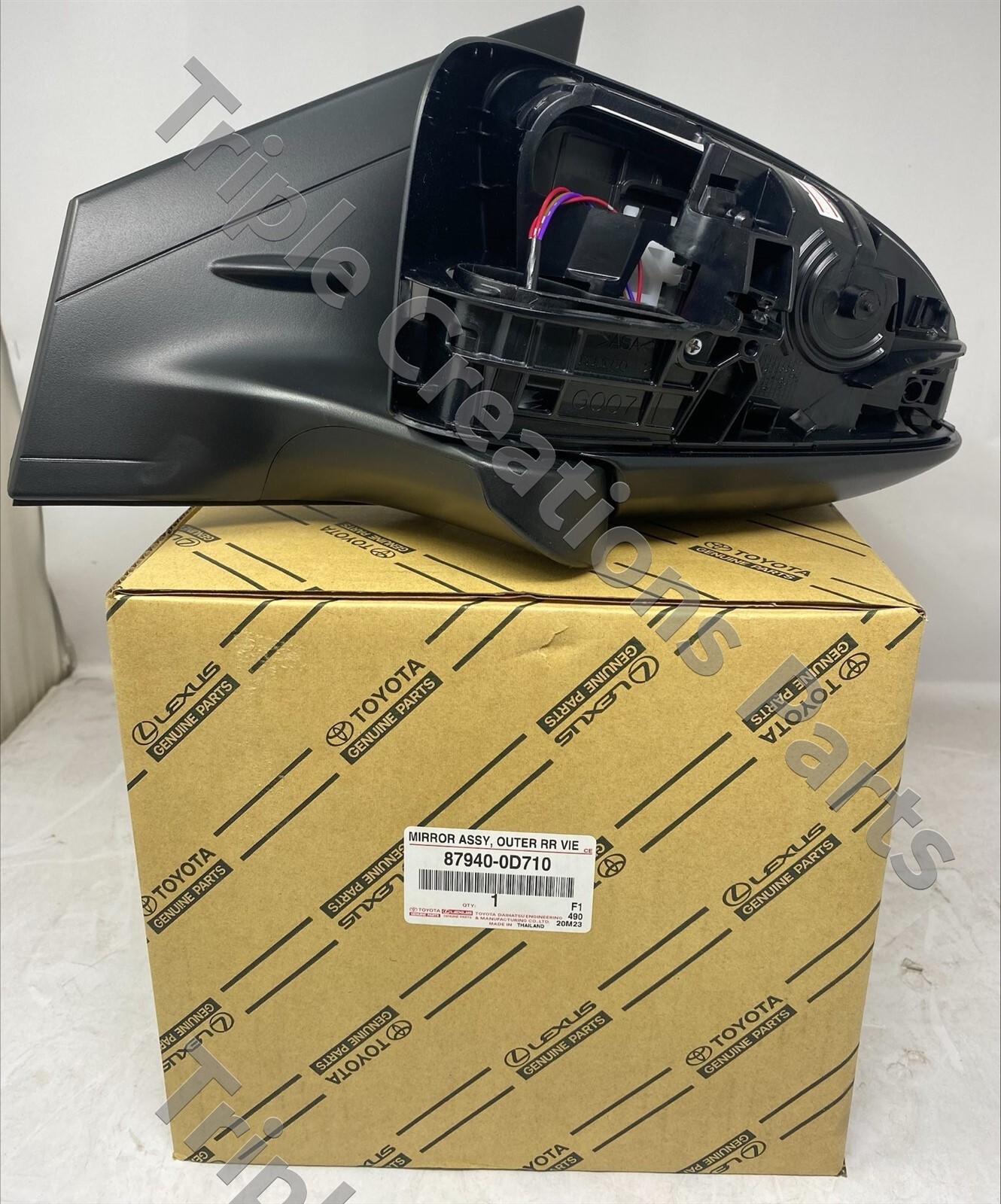 Toyota Genuine OEM 87940-0D710 Mirror Assy, Outer Rear View, LH 879400D710