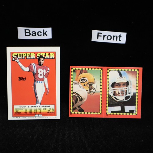1988 Topps Super Star Sticker Back Cards - Johnny Holland 90, Jerry ...