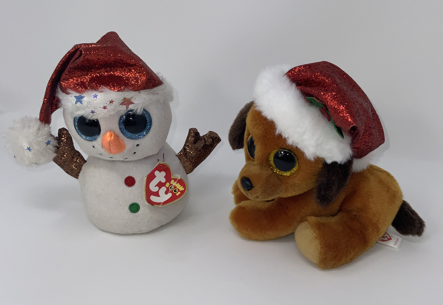 Ty Beanie Boos Dog Howlidays And Snowman Flurry 7" Plushes | eBay