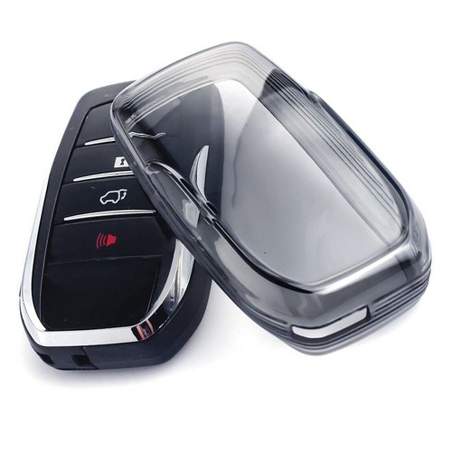 Black Clear Key Fob Cover Case Fit for Toyota Sienna Hilux Tundra Mirai ...