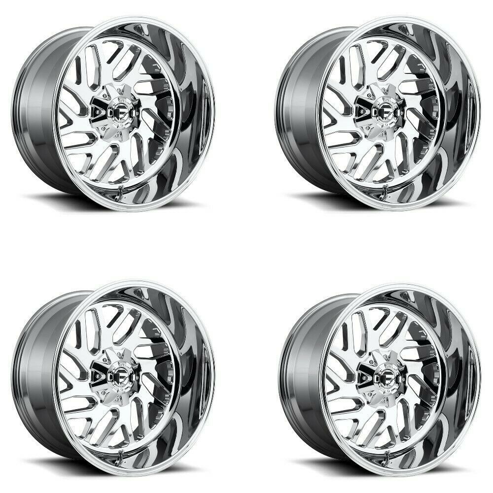 Set 4 Fuel D609 Triton 20x9 6x135 6x5.5 Chrome Plated Wheels 20" 20mm ...