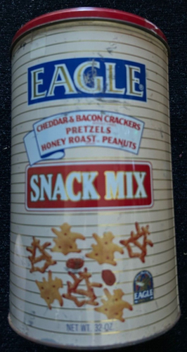 Vintage Eagle Snack Mix 32oz Tin Can from St. Louis MO. Just under 12 ...