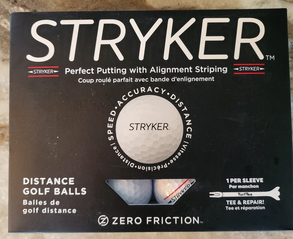 Stryker Distance Golf Balls Zero Friction White (One Dozen) - NEW | eBay
