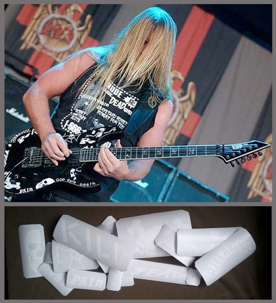 Jeff Hanneman Guitar Stickers