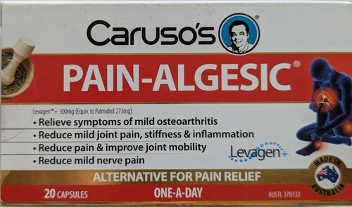 Caruso's Pain-Algesic 20 Capsules Joints Mild Osteoarthritis Nerve Pain ...