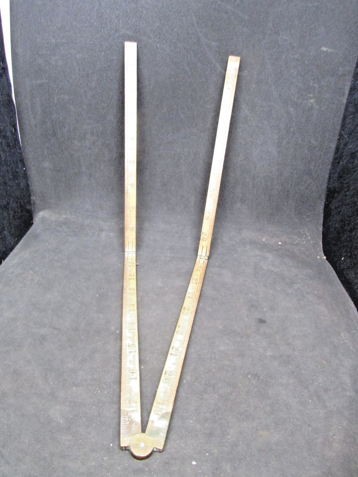 Vintage Stanley #66 1/2 folding 36" Boxwood and Brass Ruler - 1920's | eBay