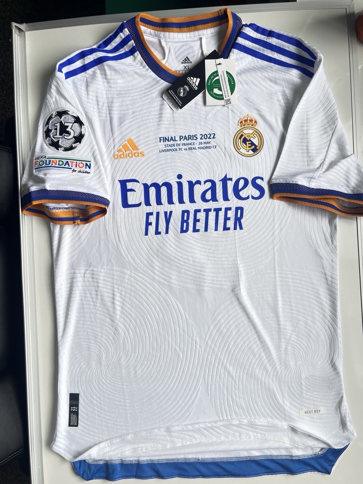 Benzema #9 Real Madrid 2022 Jersey UEFA Champion League Final Kit Mens ...