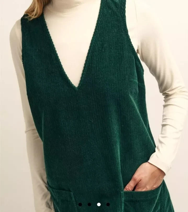 Nobody's Child PIPER Pinny Pinafore Green Cotton Cord Corduroy Mini ...