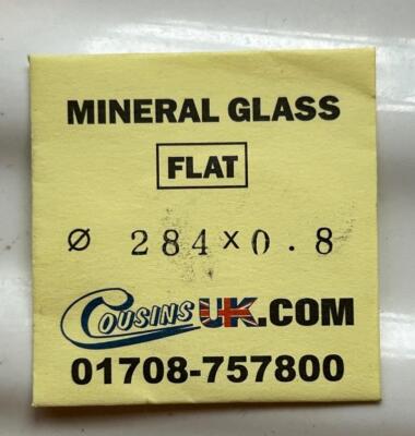 Cousins watch Glass - 284= 28.4mm - mineral - WATCHMAKERS SPARES | eBay UK