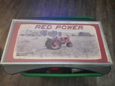IH McCormick-Deering Farmall Tractor Red Power Metal Frame, 24 x 12in ...