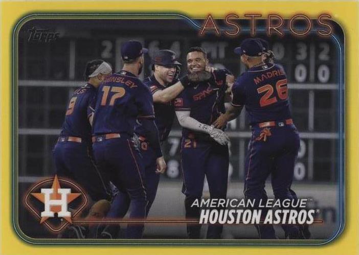 2024 Topps Series 1 - Houston Astros #132 Yellow for sale online | eBay