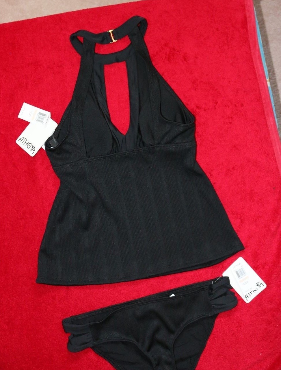 Athena Black Tankini Set size 12 Retail $146 | eBay