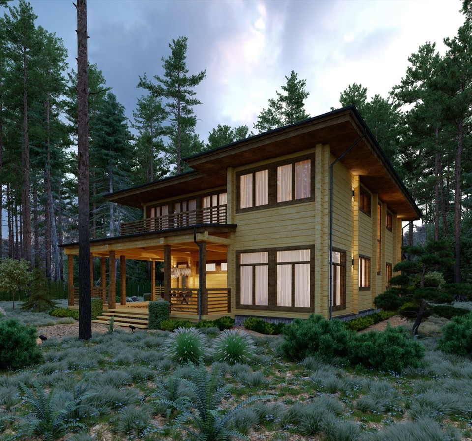 2917 SQ.FT ECO SOLID TIMBER AIRTIGHT PANEL HOUSE KIT. MASS WOOD CLT ...