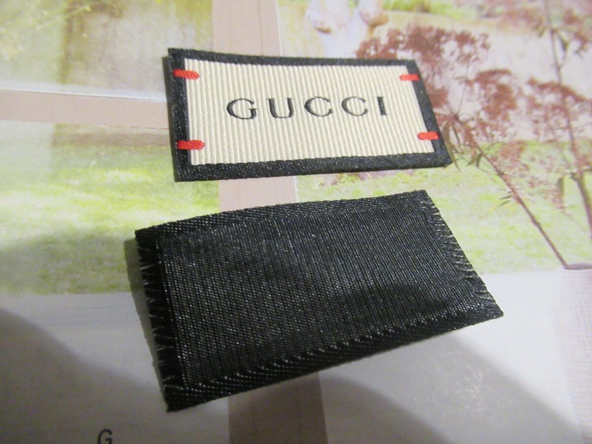 GUCCI 2 Clothing Designer Tag LABEL Replacement Sewing GUCCI 2 Clothing Designer Tag LABEL Replacement Sewing