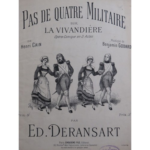 DERANSART Edouard Pas de Quatre Militaire La Vivandière Piano ca1895 | eBay