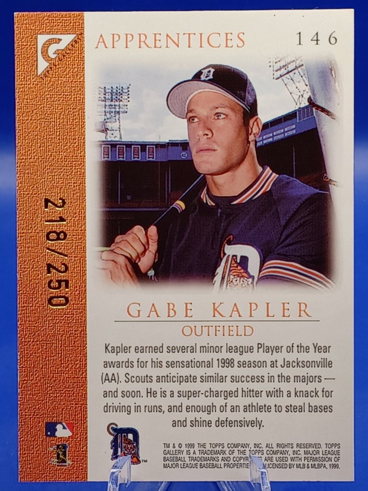 1999 Topps Gallery Apprentices Player's Private Issue Gabe Kapler /250 ...