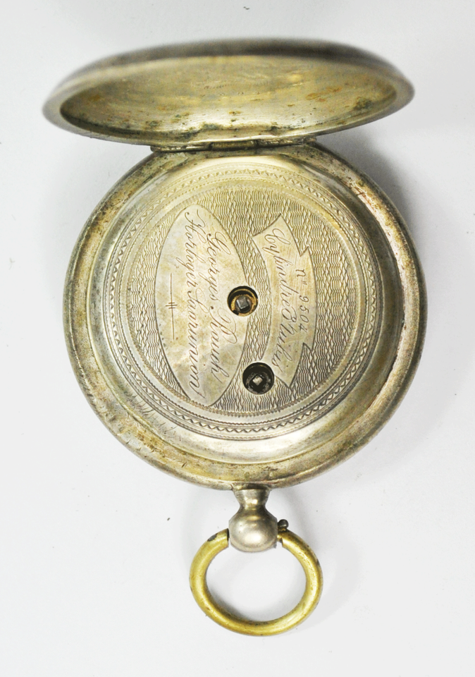 Swiss Cylindre 8 Rubis 800 Fine KW KS Pocket Watch Hand Monogram ...