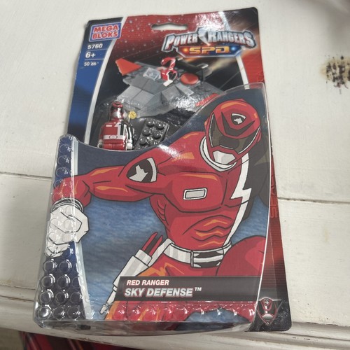 MEGA BLOKS Power Rangers SPD 5760 RED RANGER SKY DEFENSE *RARE* (2006 ...