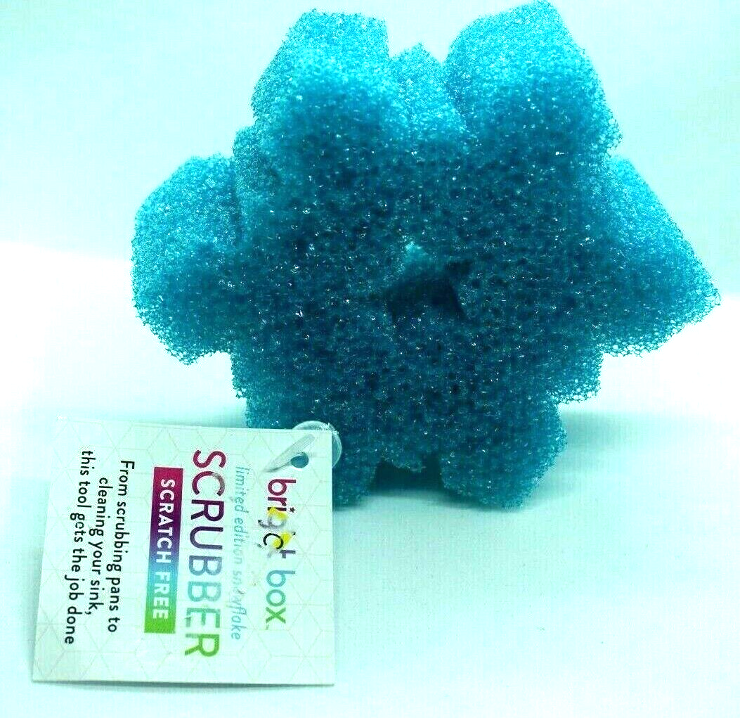 Blue Snowflake Sponge Scrubber Scratch Free Bright Box Limited Edition ...