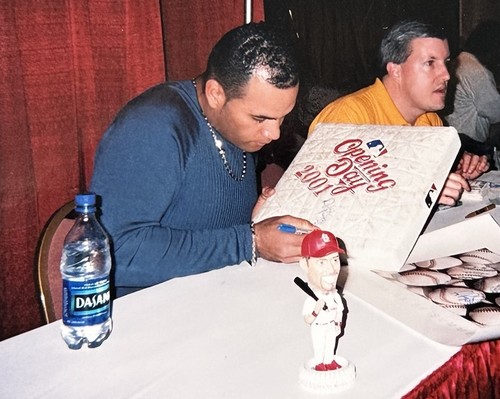 Albert Pujols Signed & Inscribed Game Used 2001 Base Home Debut at ...