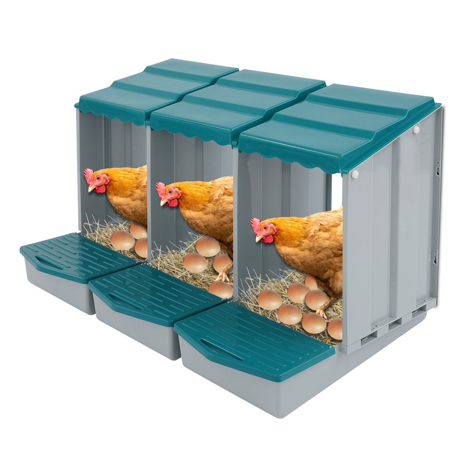 Chicken Nest Boxs Modern 3-Compartment Chicken Nesting Box Chicken ...
