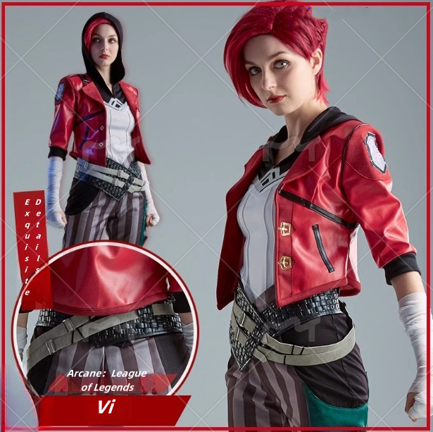 Vi Piltover Enforcer Cosplay Vi The Piltover Enforcer Shoes (8718)