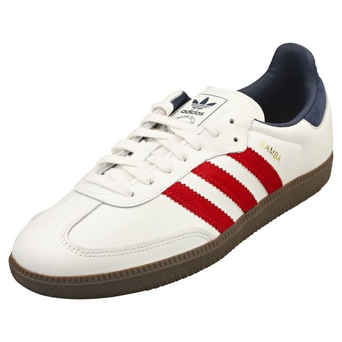 adidas Samba Og Casual Trainers - Mens - White Red | eBay UK