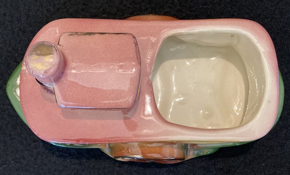 Vtg American Bisque Multicolor Steamboat Planter Glazed Ceramic ...