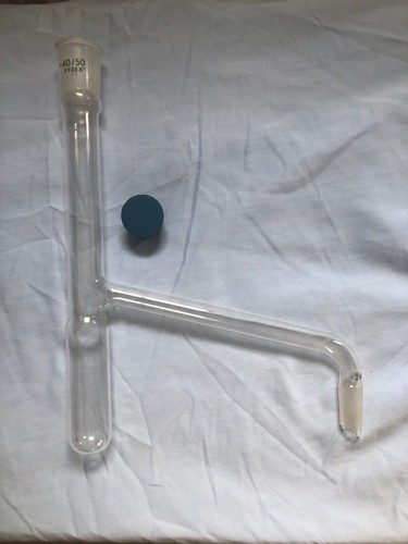 Pyrex Glass Vacuum Distillation Receiver Vessel Lab 24/40 Side Arm ...