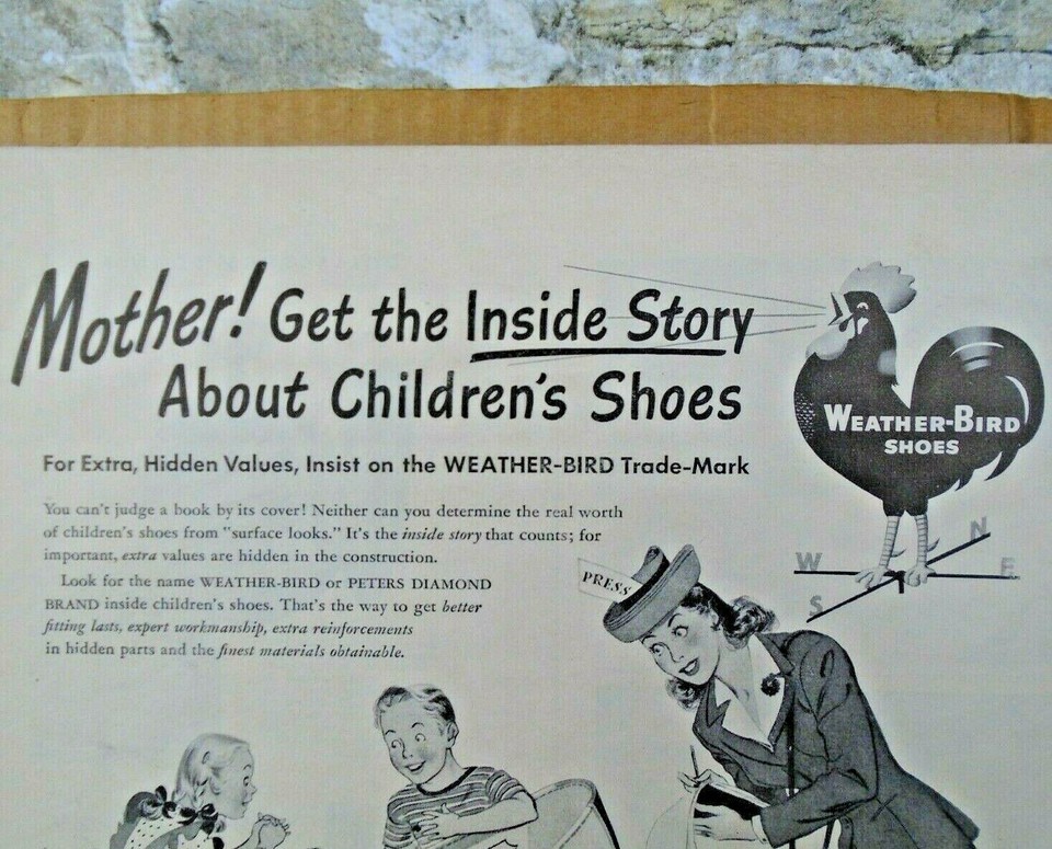 Vintage Peters Diamond Brand Weather-Bird Shoes Print Advertisement ...