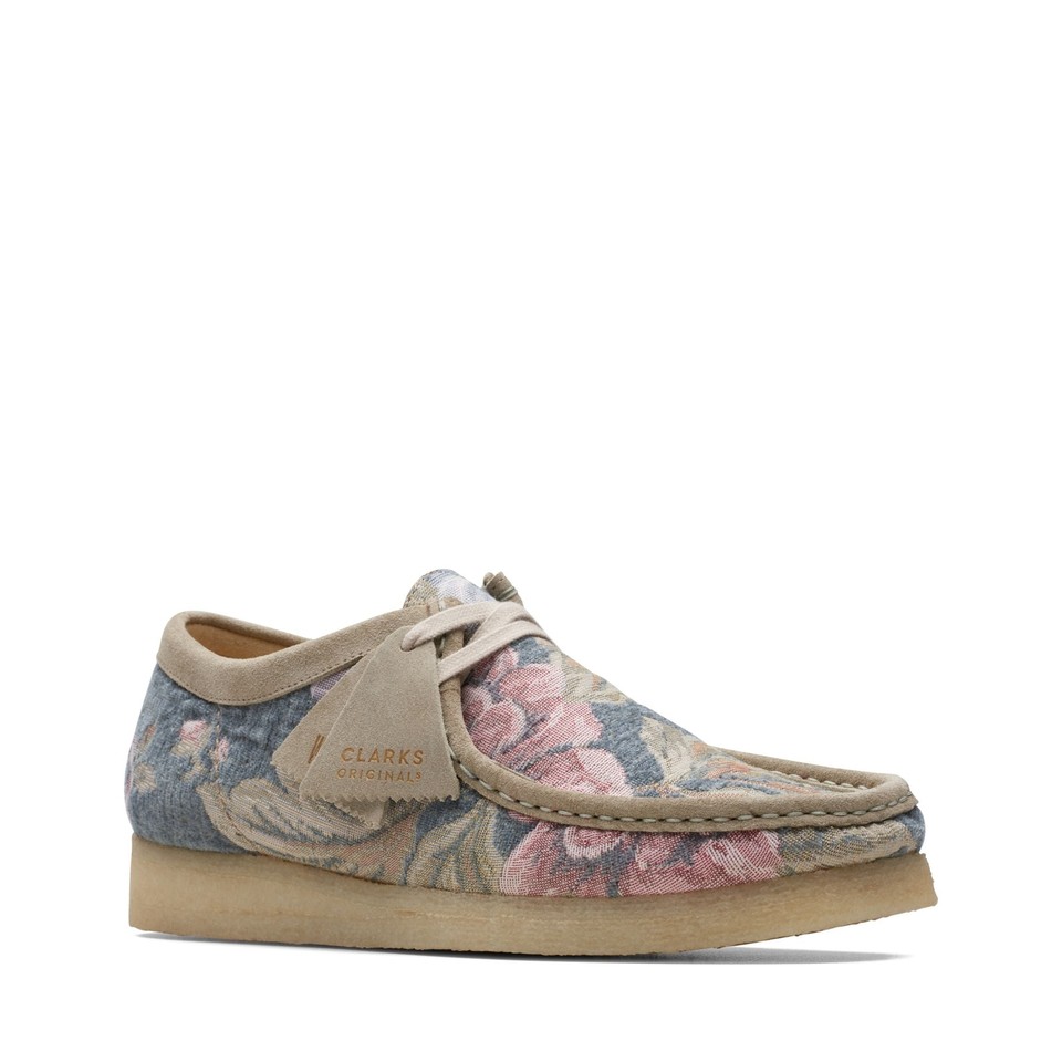 [26169734] Mens Clarks WALLABEE 'GREY FLORAL' | eBay