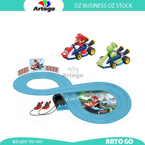 2.4m Mario Kart Slot Car Set Mario & Yoshi In Child-Friendly Color ...