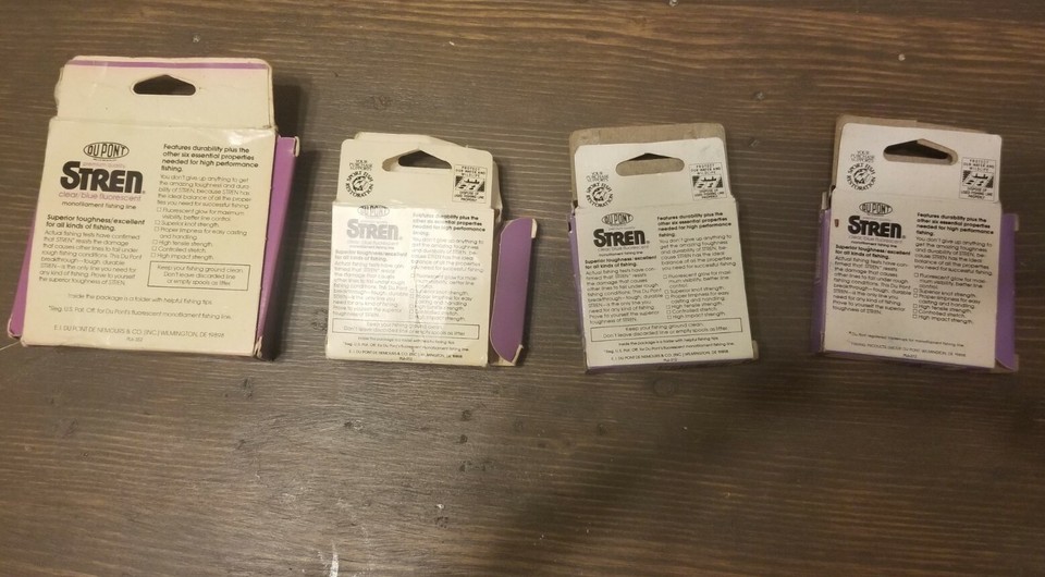 Lot Of Vintage RARE STREN DUPONT 80’s Monofilament Fishing Line 10lb,20 ...