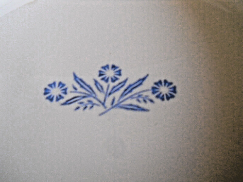 1960'S Corning Ware Cornflower Pattern 9" Pie Plate Dish # P-309 BLACK ...
