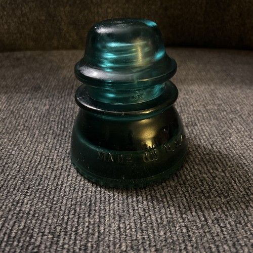 Hemingray - 42 Glass Insulator Dark Aqua Blue Green | eBay