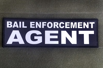 BAIL ENFORCEMENT AGENT 3X10 Patch for Plate Carrier with Hook Backing ...