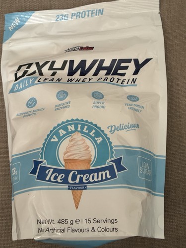 Oxy Whey Daily Lean Whey Protein vanilla Ice Cream 485g 15 Servings ...