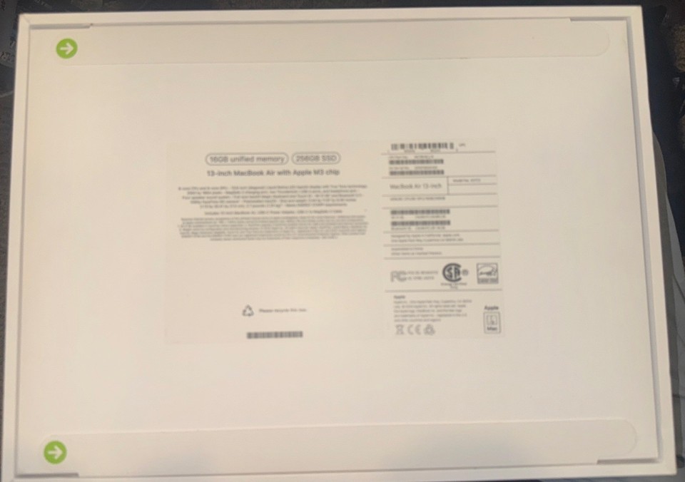 Apple MacBook Air 13" M3 8-Core GPU A3113 16GB RAM 256GB SSD 2024 MDN ...