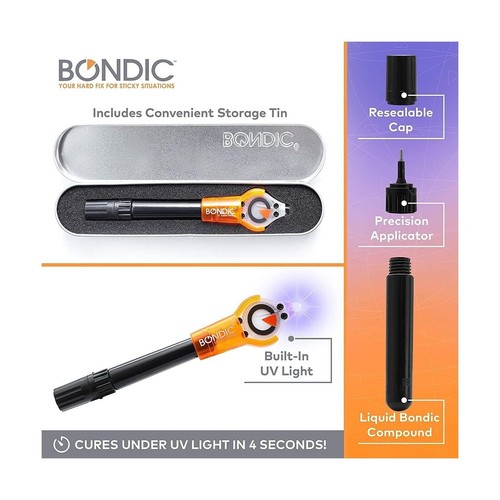 Bondic LED UV Glue Kit, Super Glue Liquid Plastic Welder Cures Quickly, Adhesive | eBay