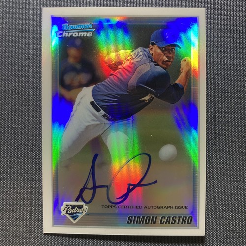 SIMON CASTRO /500 2010 Bowman Chrome REFRACTOR OnCard Auto BCP215 ...