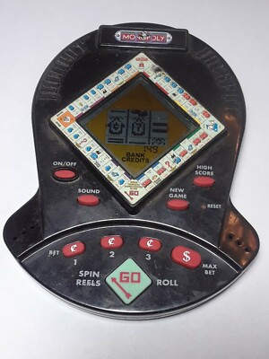 Monopoly Jackpot LCD Handheld Slot Machine Game Vintage 1999 Hasbro ...