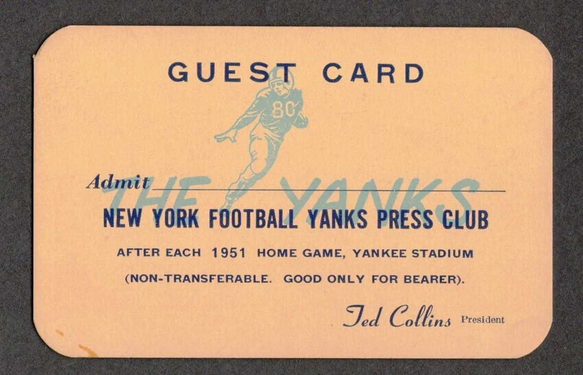 Yankees Press Pass Cards